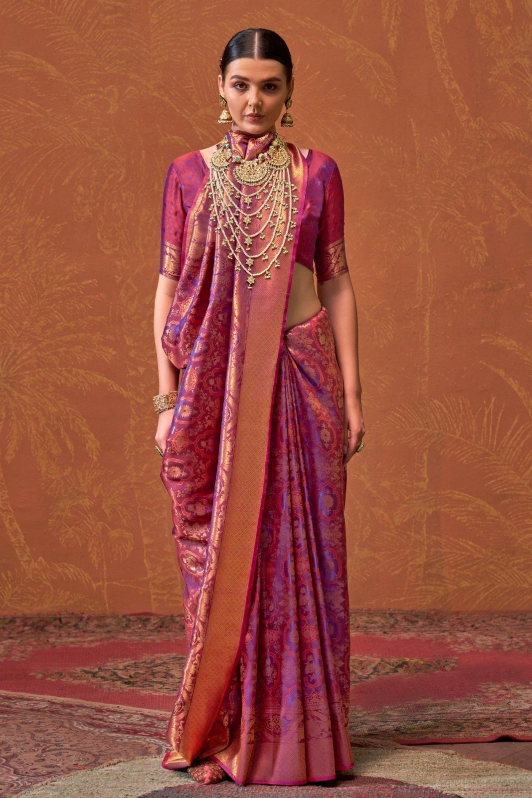 Princess Purple Kanjivaram Saree – Vasumatis